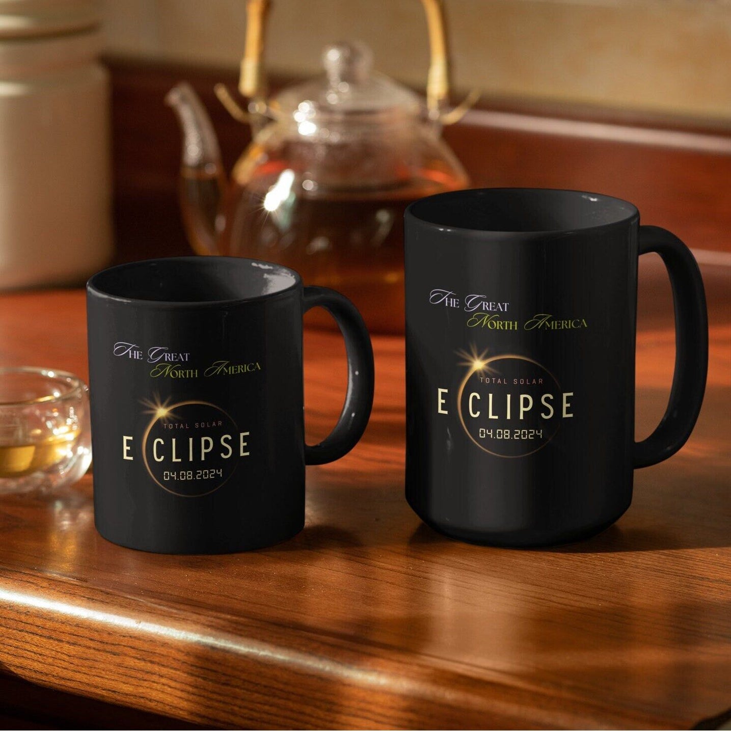 Capturing Cosmic Wonder: Commemorative Black Solar Eclipse Mug - 2024 ...